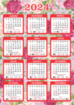 Calendário 2024 com Feriados para Imprimir 10 Modelos